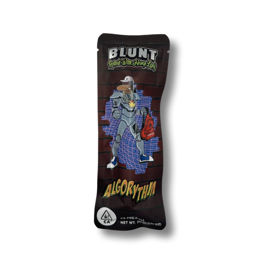 2 Gram THC Blunt - Rolled with Hemp Leaf - Algorythm (HYBRID) by ...