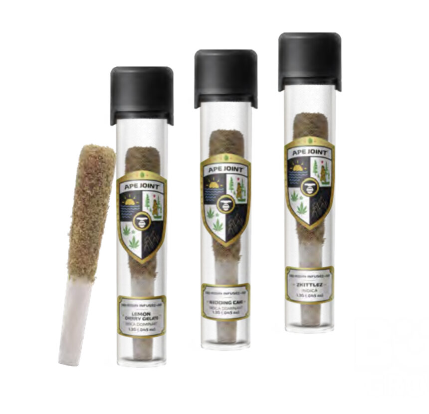 1.3 Gram Hash Rosin and Kief Infused Preroll - Wedding Cake by Ape ...