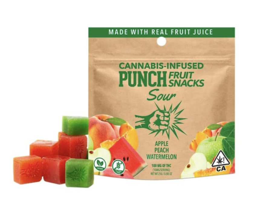 100MG THC Punch Fruit Snacks - Sour Peach Apple Watermelon by Punch ...