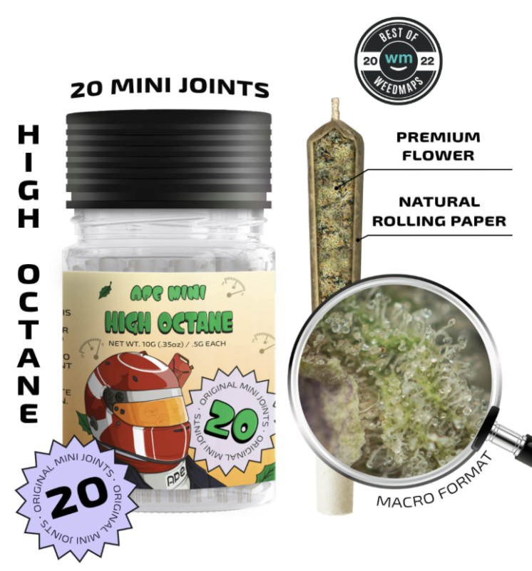 10 Grams - 20 MINI JOINTS - High Octane by APE (Indica) 35.85% THC ...