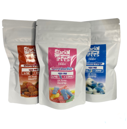 420mg THC Gummies - GREEN APPLE RINGS by Stackin Trees - Get Well Shroom