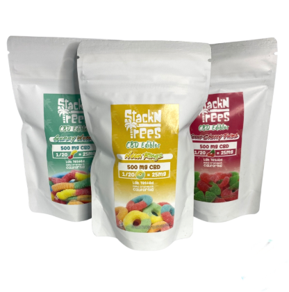 500mg THC Gummies - WATERMELON RINGS by Stackin Trees - Get Well Shroom