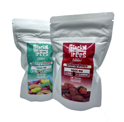 5000mg THC Gummies - SOUR WATERMELON by Stackin Trees - Get Well Shroom