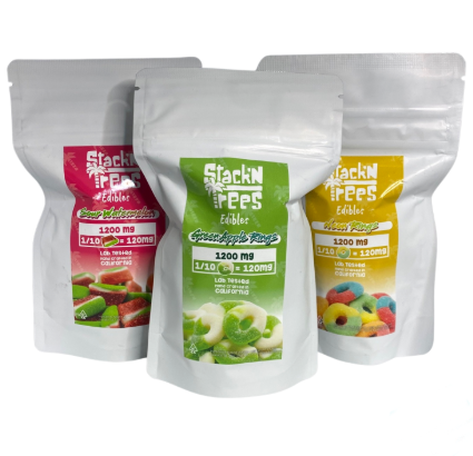 1200mg THC Gummies - GUMMY SOUR KIDS by Stackin Trees - Get Well Shroom