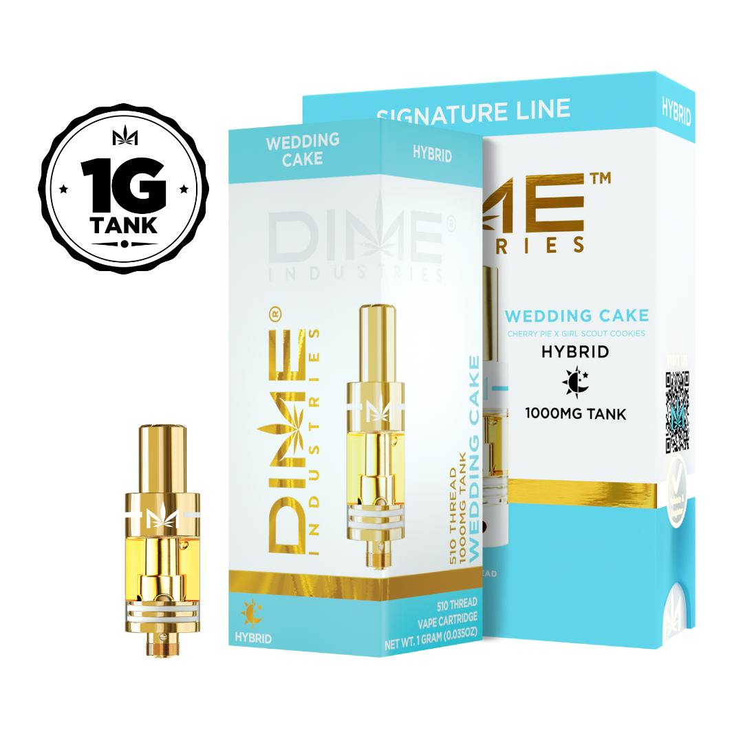 1 Gram THC Vape Tank - Wedding Cake by Dime Industries (Hybrid) 89.52 ...