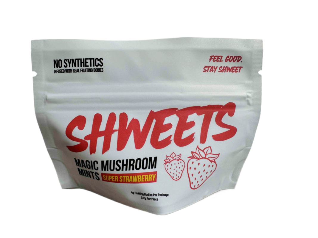 Shweets Mushroom Mints - Super Strawberry - Get Well Shroom